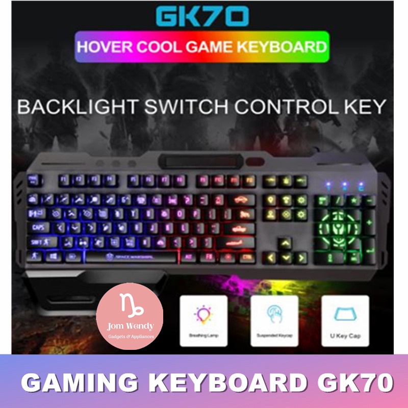 New Stock - GK70 Mechanical GAMING KEYBOARD 104keys Colour LED ...