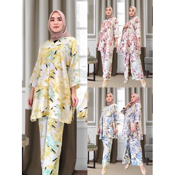 Premium set Baju set seluar Baju set muslimah wanita loose Ready stock ...
