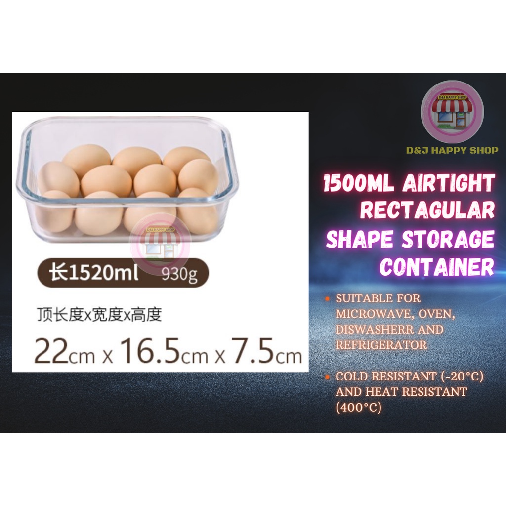 Heat Resistance Borosilicate Glass Microwave-able Airtight Rectangular ...