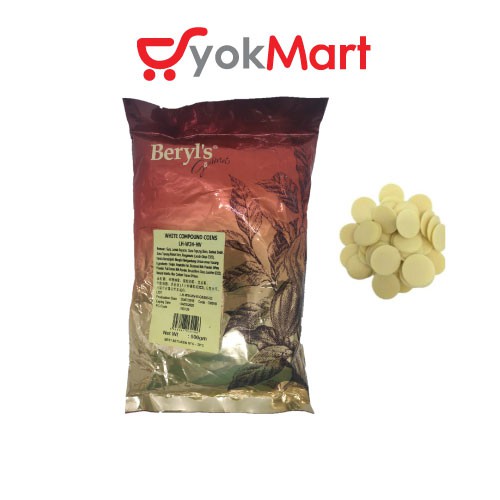 Beryl's White Chocolate Compound Coins Beryls White Coin 500g Coklat ...