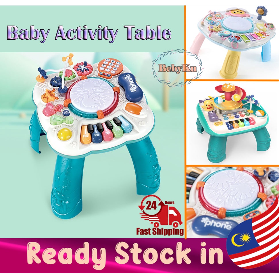 Bebyku Baby Activity Table Busy Board Baby Learning Table Toy ...