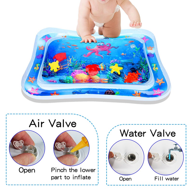 Playmat Baby Water Play Mat Inflatable Cushion Infant Pillow Toddler ...