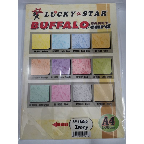 Lucky Star Buffalo Fancy Card A4 (160gsm) Ivory | Shopee Malaysia