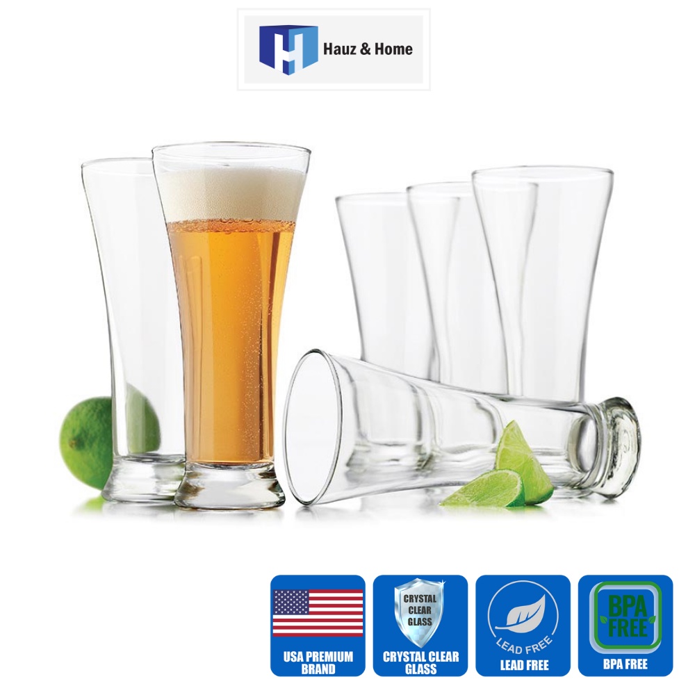 LIBBEY 2 pcs 340ml Premium Flare Pilsner Beer Lager Ale Glass | Shopee Malaysia