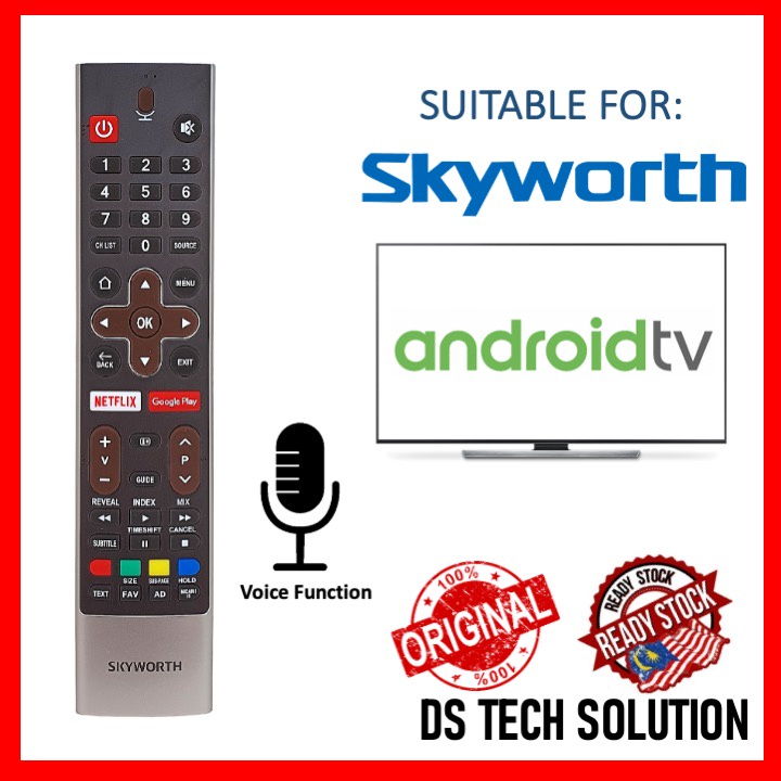 ORIGINAL SKYWORTH SMART TV REMOTE CONTROL [M'SIA STOCK] REPLACEMENT WITH NETFLIX GOOGLE PLAY ...