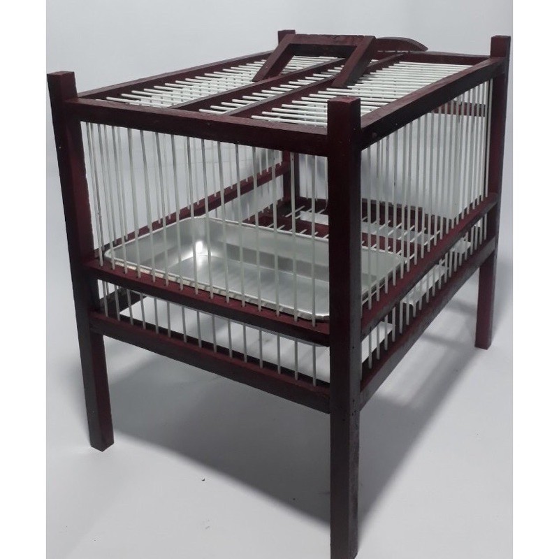 Crested bird bath cage large wooden bath cage | Shopee Malaysia