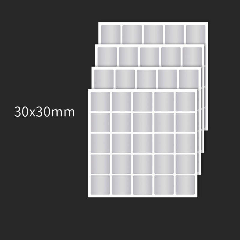 108 Sheets Waterproof Silver Paper PET Label Stickers Classification ...