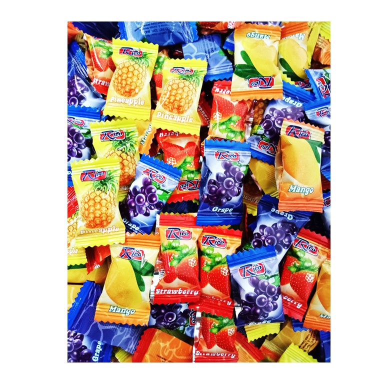 Gula gula Torrone candy 25pcs Milkiss milk Rico homark Fruits Barley ...