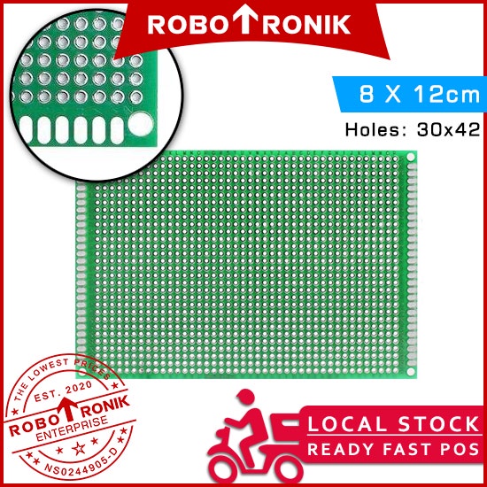 Donut (Perf) Double Sided Board - Pitch 2.54mm Double Side Prototype ...