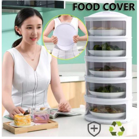 💢5 Layers💢Transparent Food Cover Stackable Insulation Dustproof Home ...