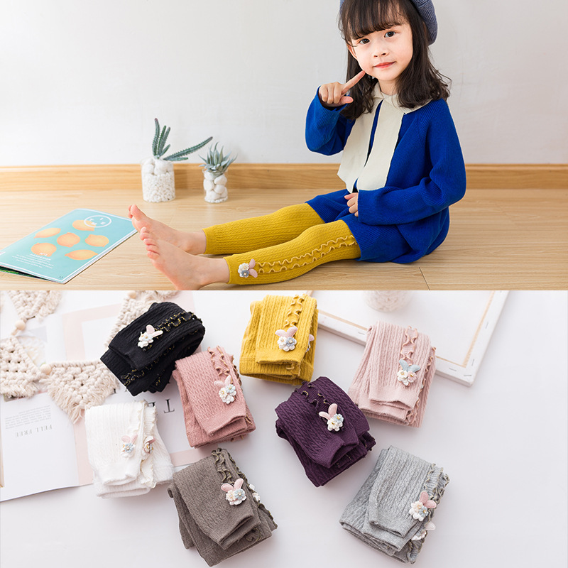 Baby Girls Leggings Tights Spring Autumn Knitted Long Pants Toddler ...