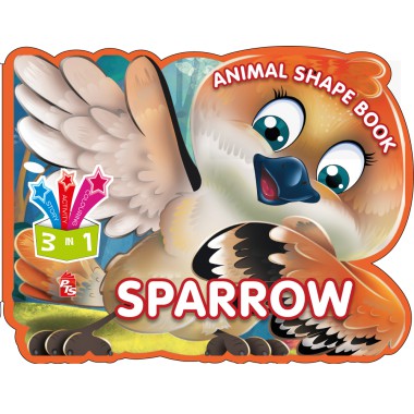 Animal Shape Book - Sparrow (3 in 1) Full colour (pre-school) | Shopee ...