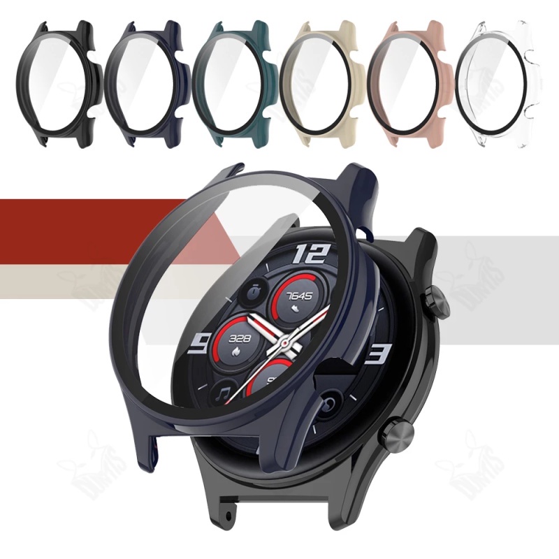 2-IN-1 Tempered Glass Screen Protector Case for Honor Watch GS3 Full ...