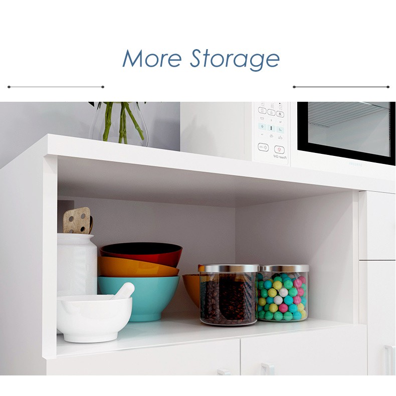 A189X Kitchen Cabinet Sideboard with Drawer & Big Storage Modern Style ...