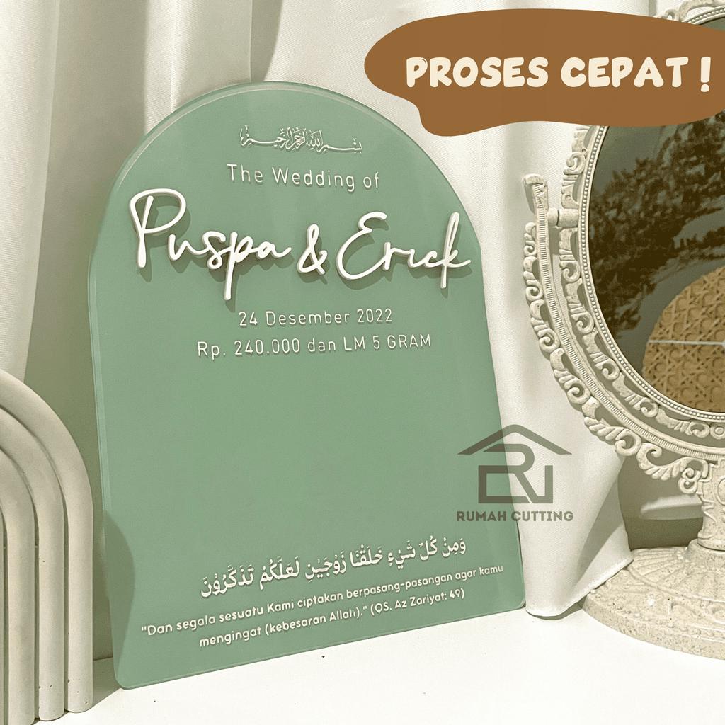 Acrylic Wedding Dowry Dome Acrylic Brush Color Aesthetic Dowry Custom ...