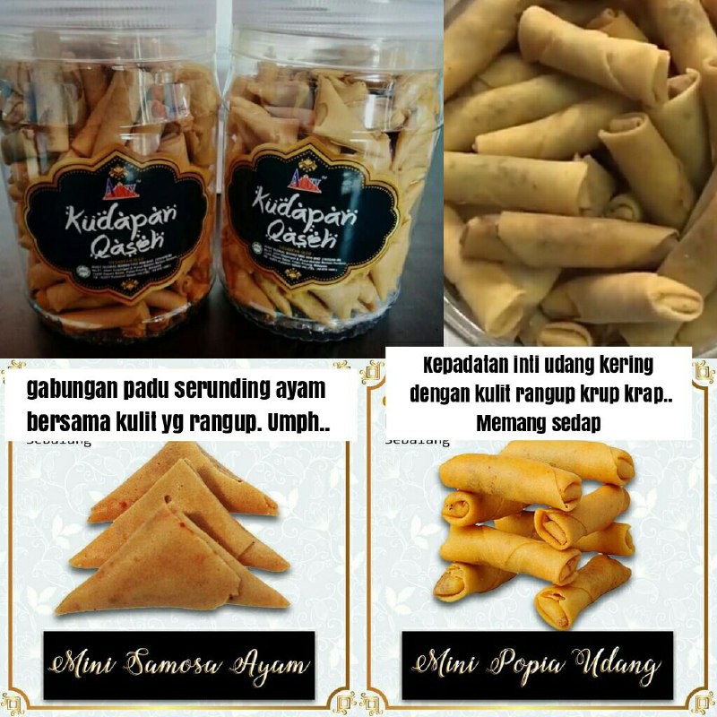 KUDAPAN QASEH : MINI POPIA UDANG & SAMOSA AYAM RANGUP / KUIH RAYA ...