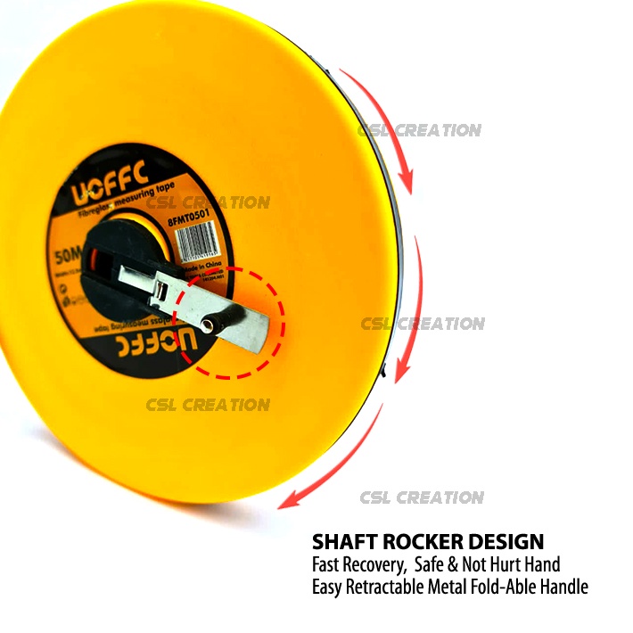 10M 20M 30M 50M UOFFC Fiberglass Measuring Tape Measuring Ruler Open ...