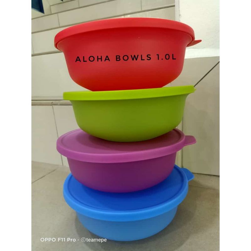Tupperware Aloha Bowl 1L (4pcs) | Shopee Malaysia