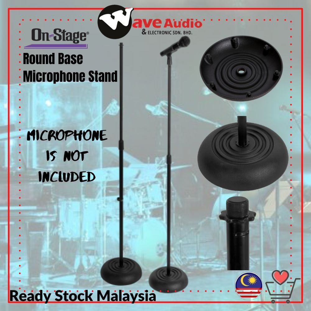 On-Stage MS7201B Round Base Mic Stand (Black) | Shopee Malaysia