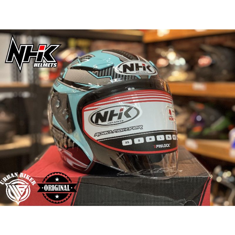 NHK HELMET/HELMET NHK R1 v2.0 LANTERN TOSCA SILVER GLOSSY OPEN FACE ...