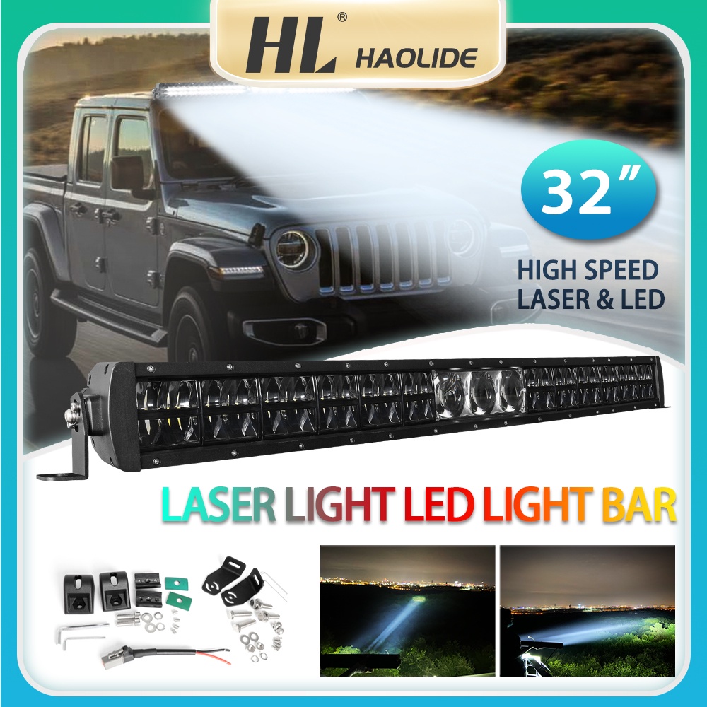 HL 42 Inch Car Laser LED Light Bar Truck Boat Work Light Bar for Jeep ...