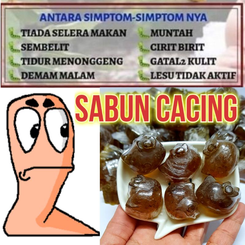 Borong Rm1 Sebiji/ Sabun Cacing Herbal Mandian/ Saiz 10g/ Tkda Selera ...