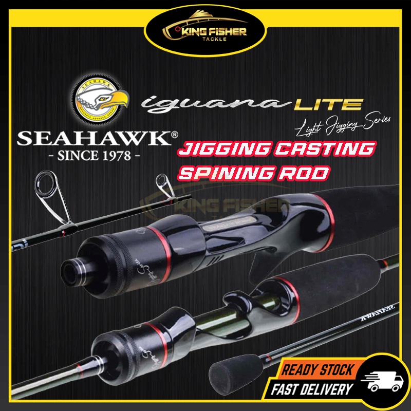 KFT SEAHAWK Iguana Lite Jigging Casting & Spinning Rod Joran Jigging ...