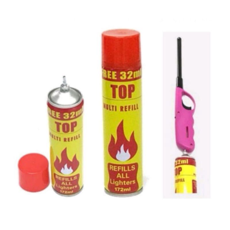 *KR8537 Gas Refill 130ml Free 50ml Use For Gas Lighter And Long Nozzle ...