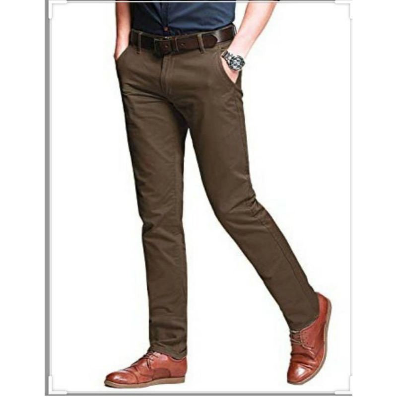 slim fit slack men's twill pant ready stock casual pant | Shopee Malaysia