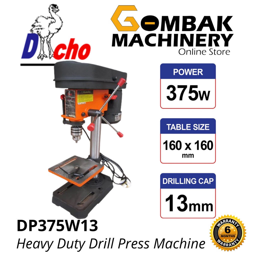 DACHO DP375W13 375W 13mm Bench Drill Press Machine - 6 Months Warranty ...