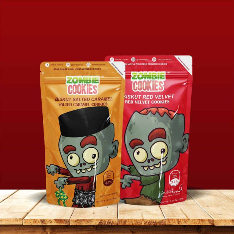 ZOMBIE COOKIES Combo - Red Velvet + Mocha + Salted Caramel + Banana ...