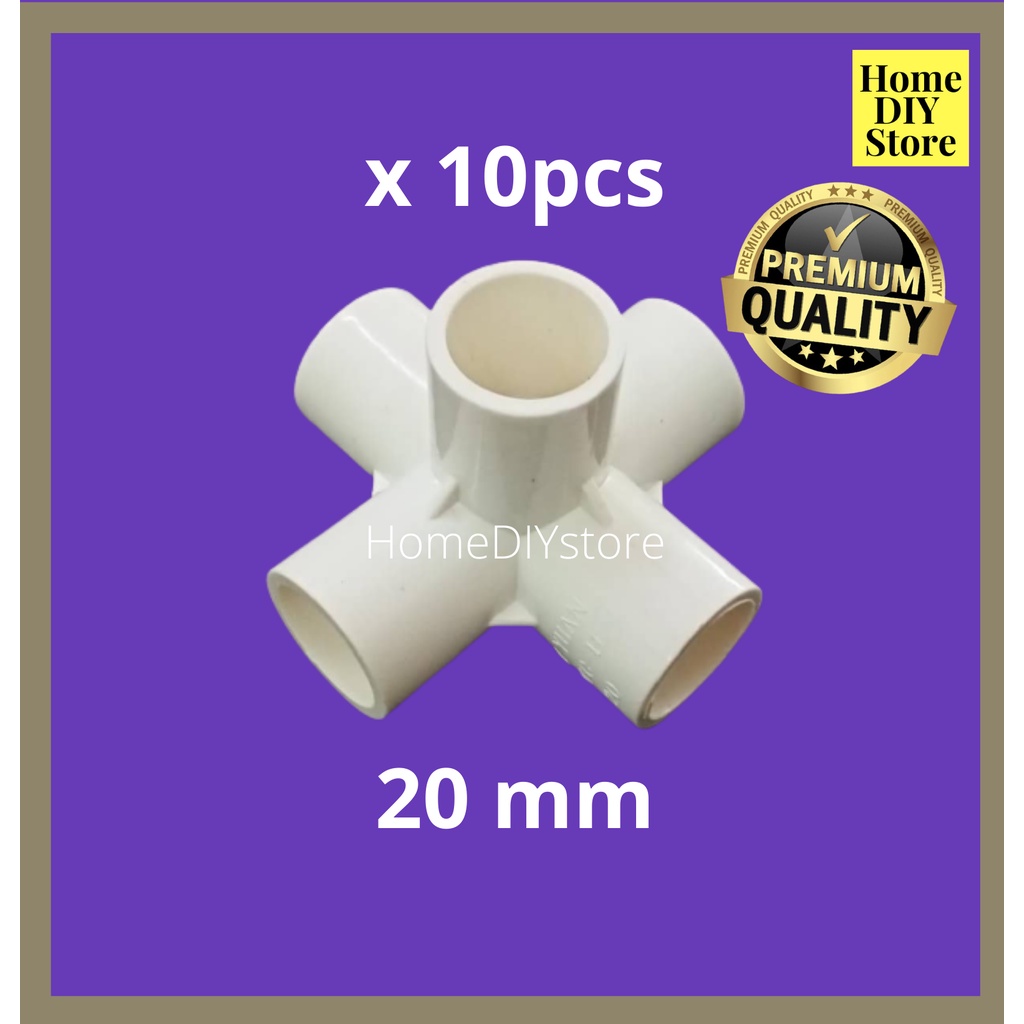 20mm PVC 5 WAY FOR DIY WHITE PIPES (10PCS) | Shopee Malaysia