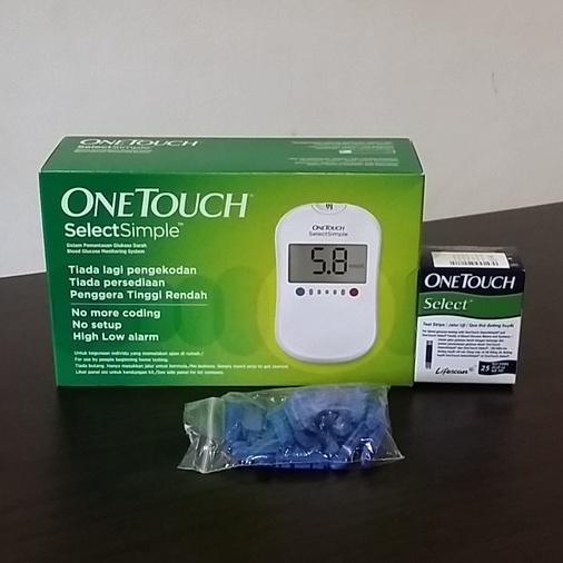 OneTouch SELECT SIMPLE Glucose Meter & Test Strips (Exp4/2025) | Shopee ...