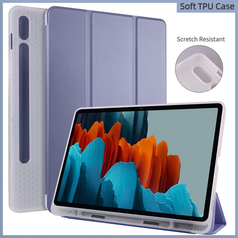 With Pen Slot Case For Samsung Galaxy Tab S7 FE S7Plus S8 Plus 12.4 S7 ...