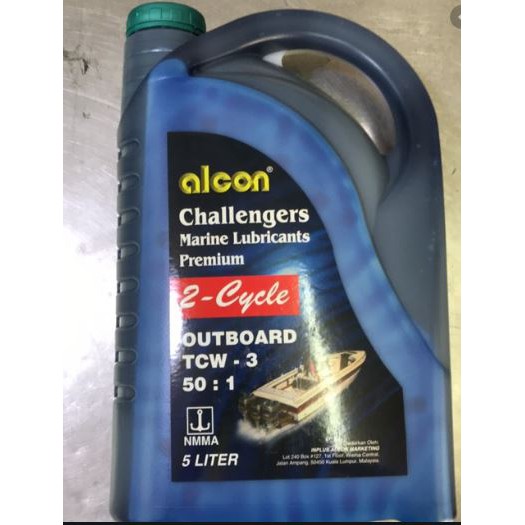 Alcon 2T Outboard Marine Lubricants 5L TCW OIL | Shopee Malaysia