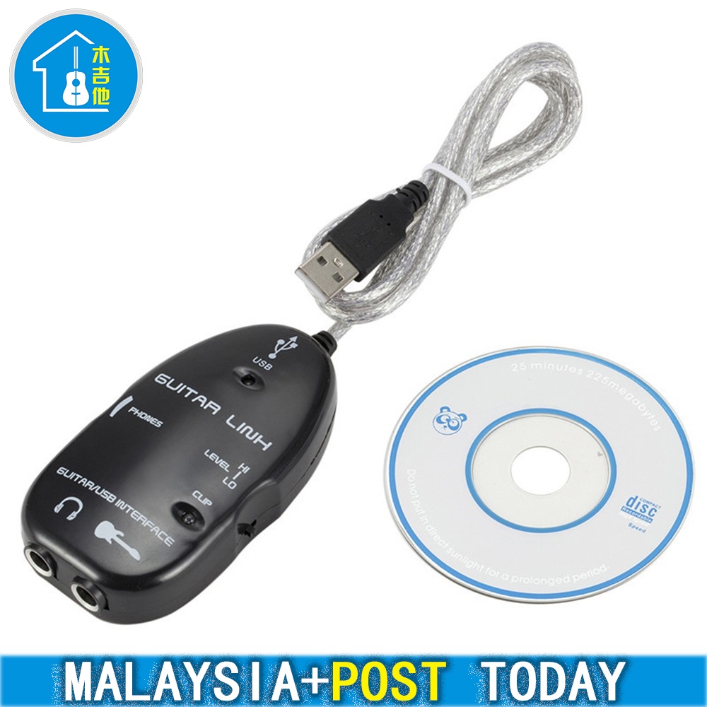 【Fast delivery】 Guitar to USB Interface Link Cable Adapter Audio ...