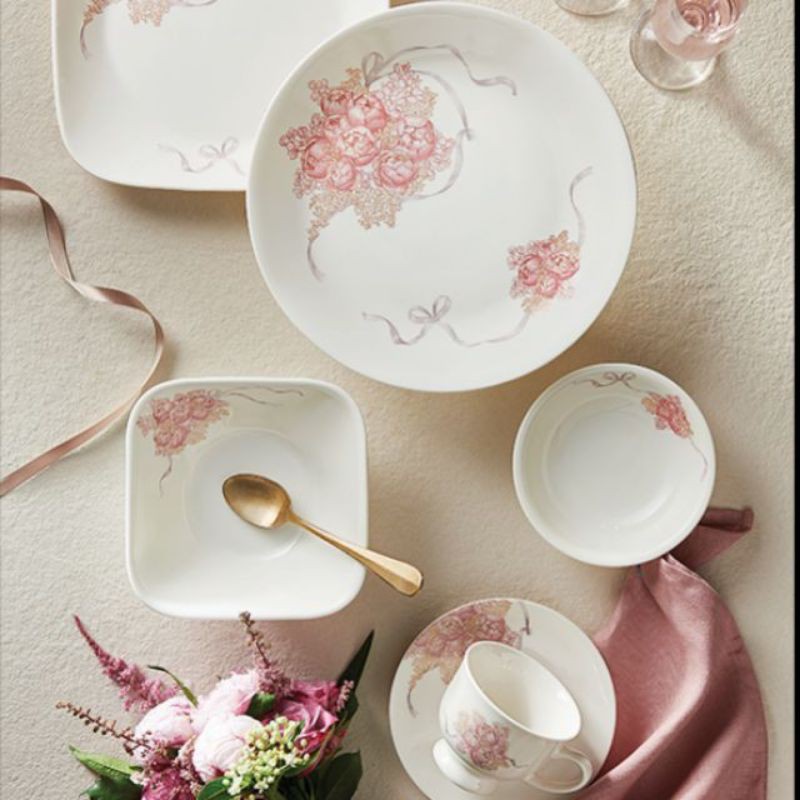 Corelle Gold Premier Series - Peony Bouquet 20pcs | Shopee Malaysia