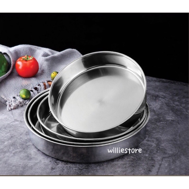 ACUAN LOYANG BULAT/LOYANG KUIH/STAINLESS STEEL ROUND CAKE PAN WITH ...