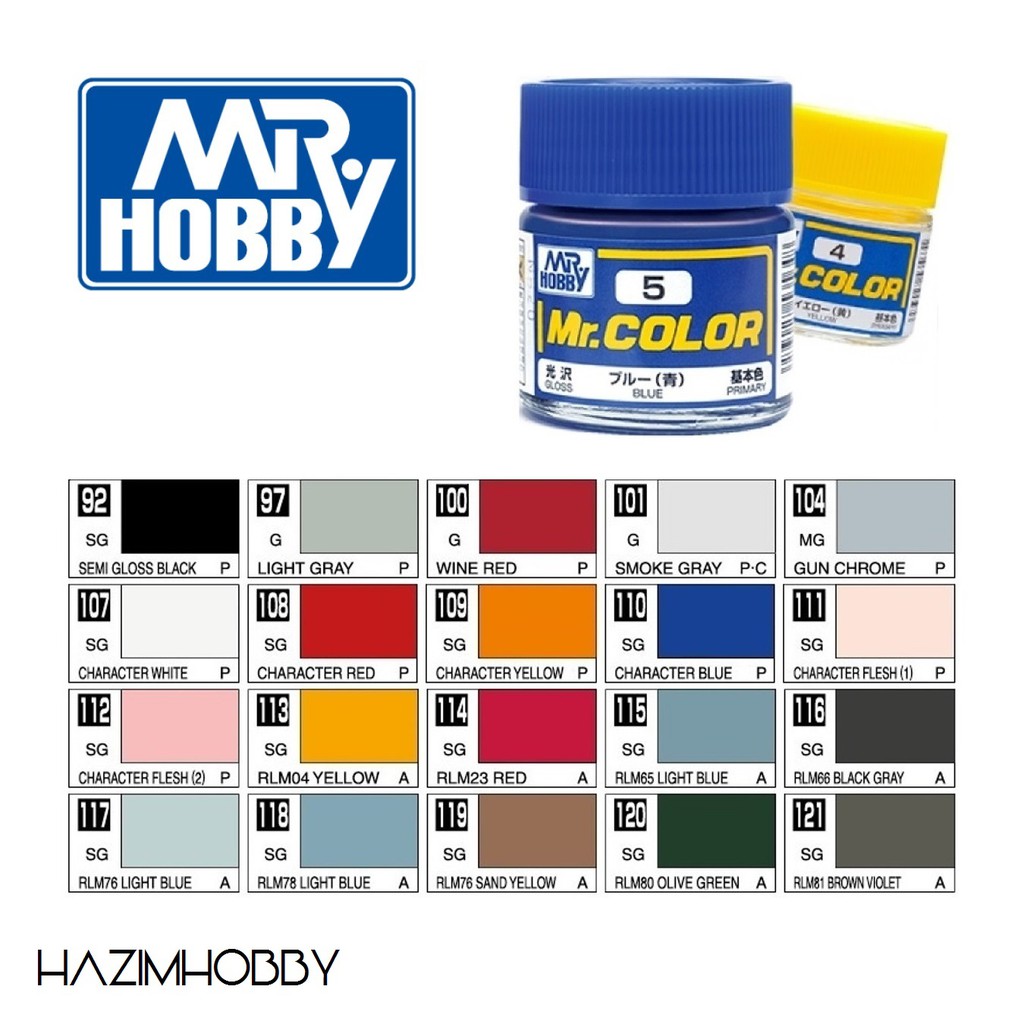 MR HOBBY Color 10ml C92-C121 - MRHOBBY MRCOLOR | Shopee Malaysia