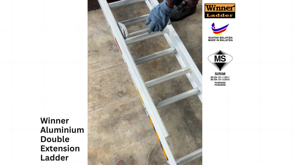 Winner Ladder 10ft x 10 ft Aluminium Double Extension Ladder 10 kaki x ...
