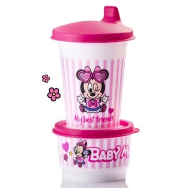 Original Tupperware Disney Baby Set/ Mickey Minnie/ Donald Duck/ cawan ...