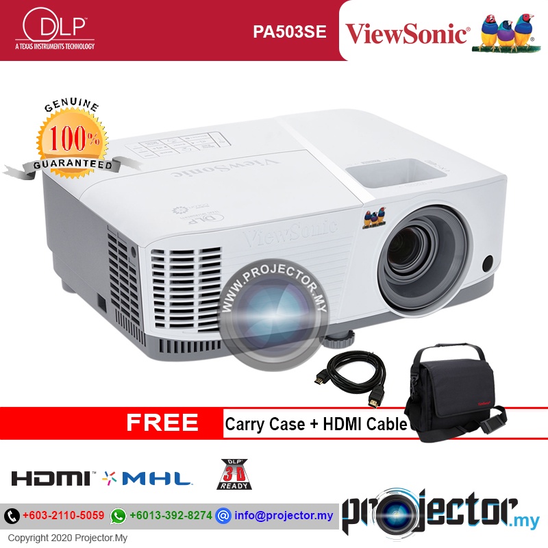 ViewSonic PA503SE SVGA 4000 Lumens Projector, Office, Education ...