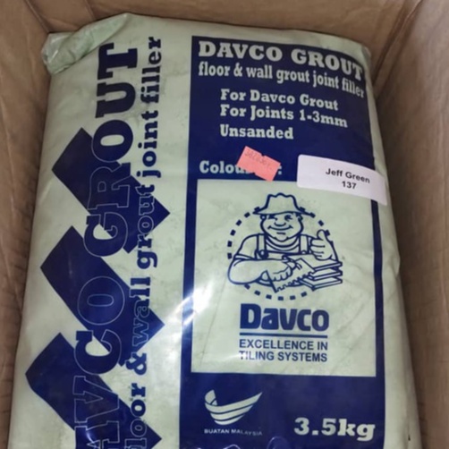 [DAVCO] 3.5 Kg Color Tiles Grout/ Simen untuk joint Jubin Mosaic (Ivory ...