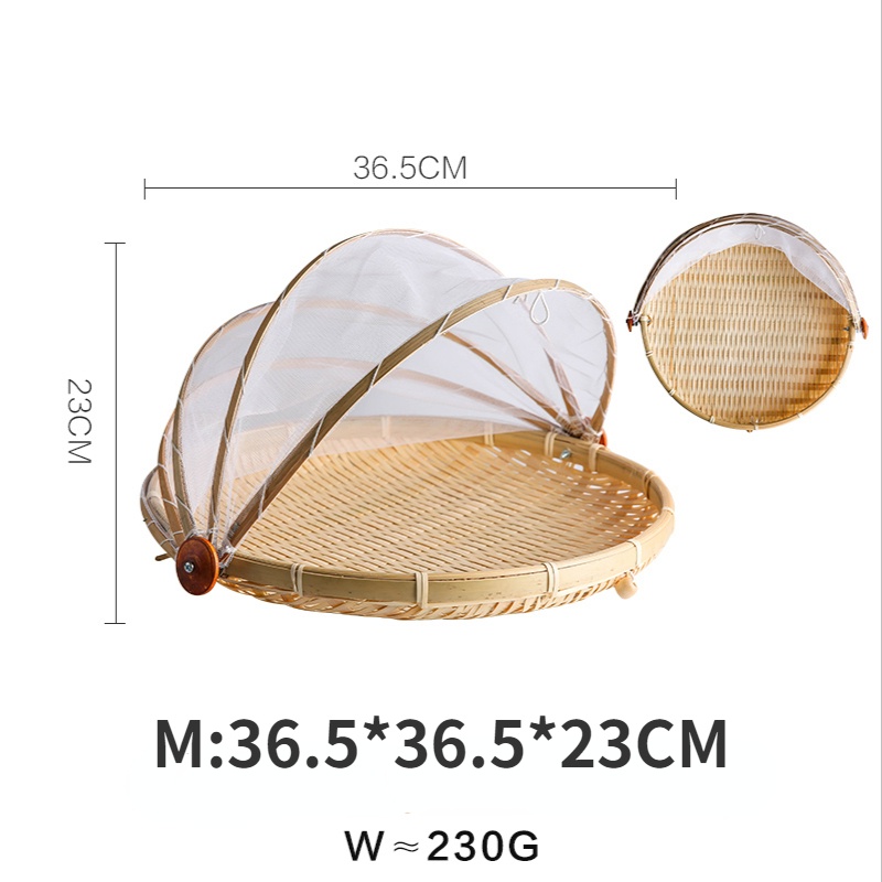Bamboo Food Tent Handmade Flyproof Food Cover Picnic Basket Vegetable ...