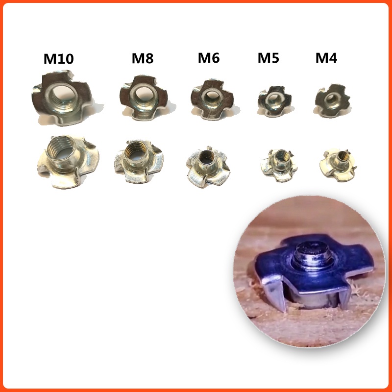 Wood nut inlay nut furniture nut T-nut M3M4M5M6M8M10M12 mother board ...