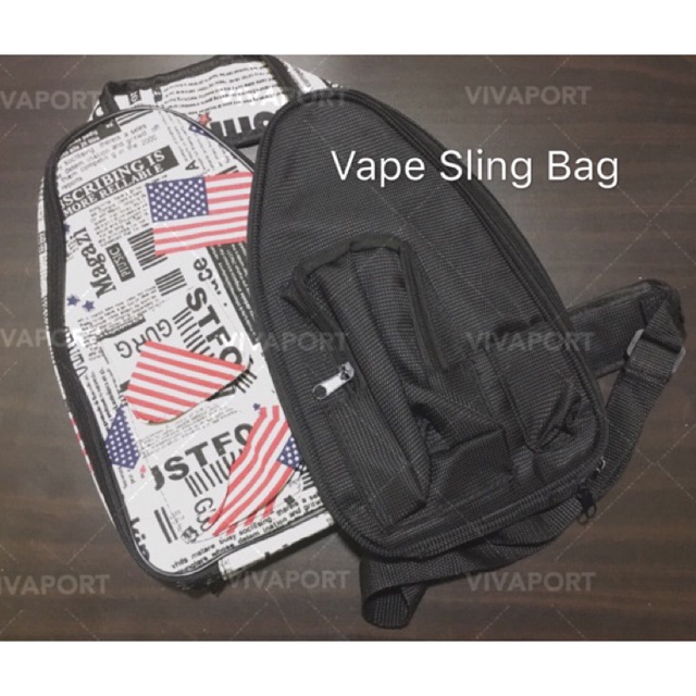 Vapor Sling Bag / Vape Sling Bag ( Black / USA Texture) | Shopee Malaysia
