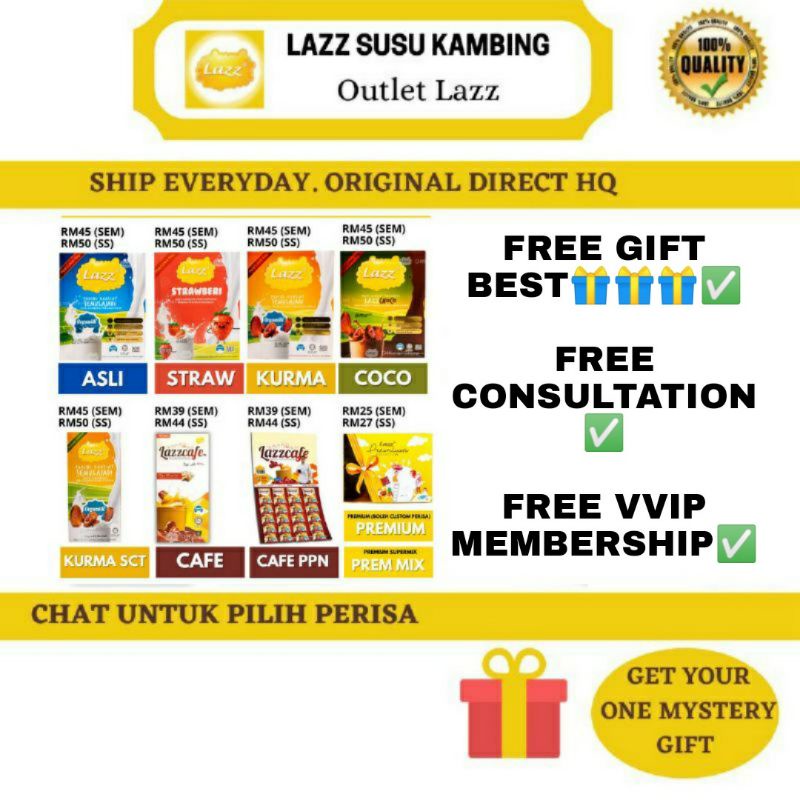LAZZ SUSU KAMBING 6 KOTAK!! PROMO FREE GIFT GEMPAK-SUSU TERBAIK 550G ...