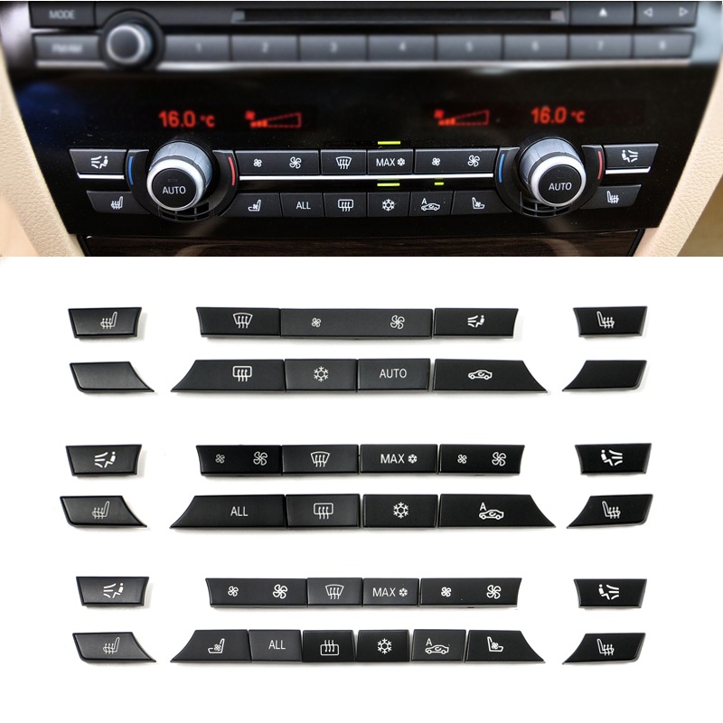 Console Dash Air Conditioner Buttons Key Caps Replacement For BMW 5 6 7 ...