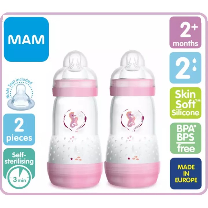 MAM Easy Start Anti-Colic Bottle 260ml -Twin Pack / Single Pack | Shopee Malaysia