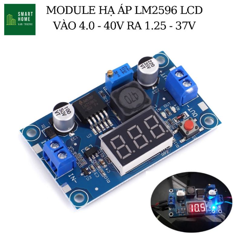 Lm2596 DC buck voltage step-down Module to DC input voltage 4.0 - 40V to 1.25 - 37V (3A ...